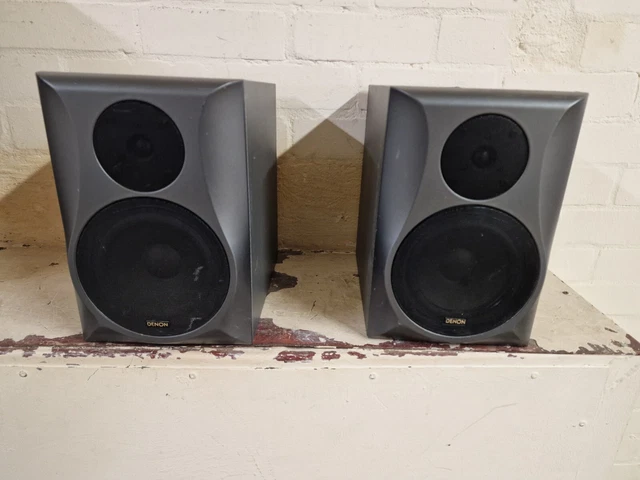 DENON SC-M07 BOOKSHELF Speakers (pair) GREY 6 OHM 80W £44.00 - PicClick UK