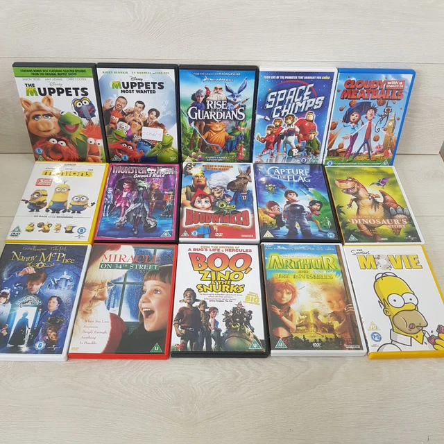 BUNDLE OF 15 DVDs Kids Children Cartoon Pixar Disney Dreamworks and ...
