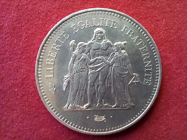 FRANKREICH 50 FRANCS 1977 Silbermünze 900er Silber Herkules Liberté vz ...