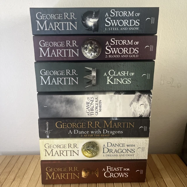 GAME OF THRONES -7 Book Set -Complete Paperback Collection-by George R ...