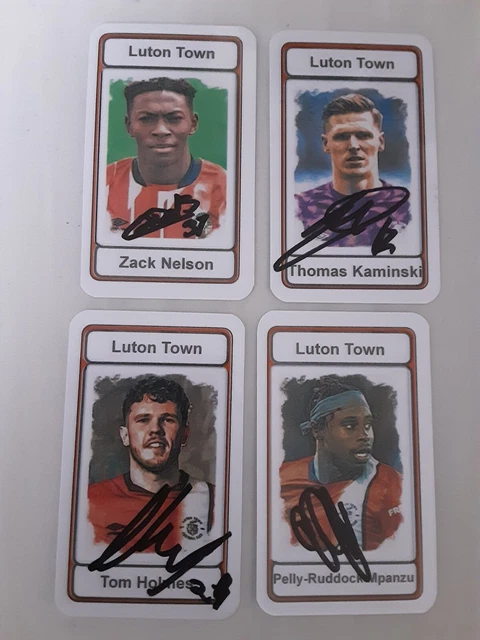 LUTON TOWN - Signed Football Trading Cards 2024/25 Lot # 2 (Set Of 4) £ ...