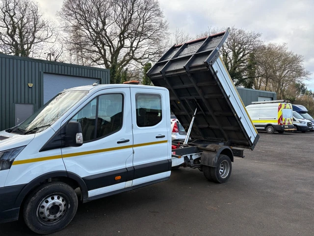 2021 71 REG ford transit crew cab tipper 7 seats new wet belt just ...