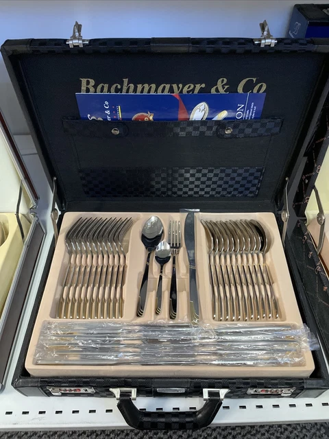 BACHMAYER EDEL BESTECKSET im Koffer - Edelstahl, 72-teilig 18/10 EUR ...