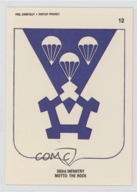 1991 TOPPS DESERT Storm Stickers 503rd Infantry #12 0kb5 £2.03 ...