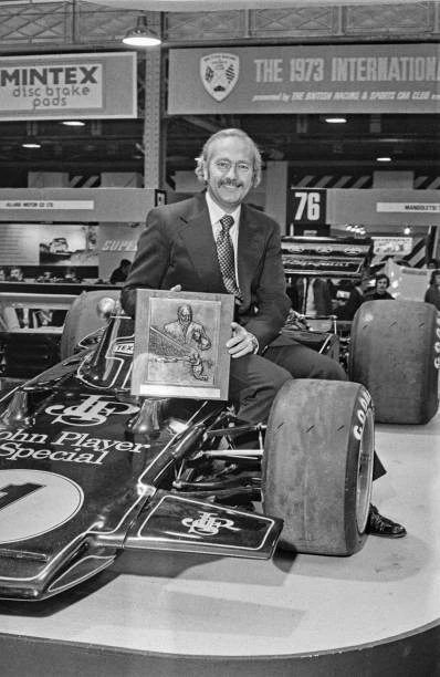 COLIN CHAPMAN AT the International Racing Car Show at Olympia OLD PHOTO ...