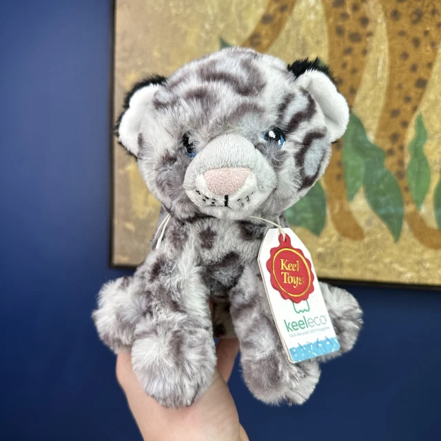 SNOW LEOPARD PLUSH Toy - 100% Recycled Eco Soft Teddy - Keel Keeleco 7 ...