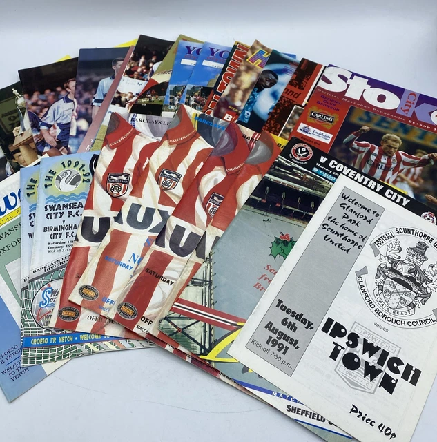 VINTAGE BUNDLE OF Football Programs Various Teams From The 1990's £9.99 ...