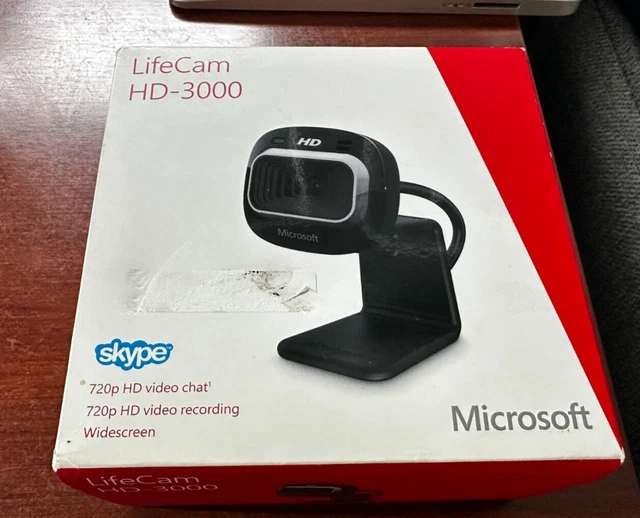MICROSOFT LIFECAM HD-3000 USB Web Cam 720p HD Skype Teams Zoom Modelo ...