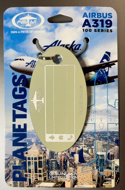 RARE PLANETAG ALASKA Airlines Airbus A319 N522VA GREEN/GRAY Bicolor ...