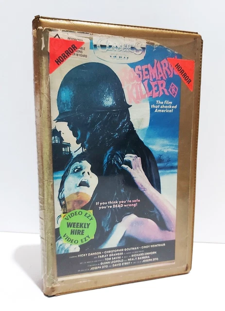 &VIDEO CLASSICS GOLD& "Rosemary's Killer" Horror Vhs Classic. Original ...