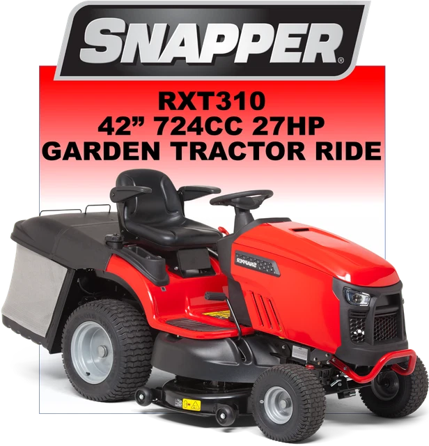 SNAPPER RPX310 107CM 724cc 27hp Garden Tractor Ride on Lawn Mower ...