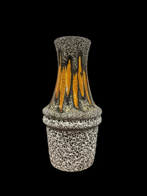 SCHEURICH 'LORA', VINTAGE West German WGP Fat Lava Vase VTG Rare Orange ...