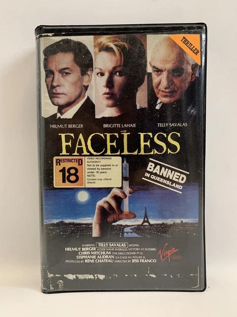 FACELESS RARE AUSTRALIAN Virgin VHS Video cult 80s French horror movie ...