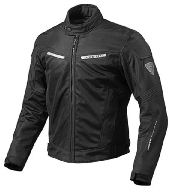 REV'IT REVIT AIRWAVE 2 Drilled Summer Motorcycle Jacket Black White £ ...