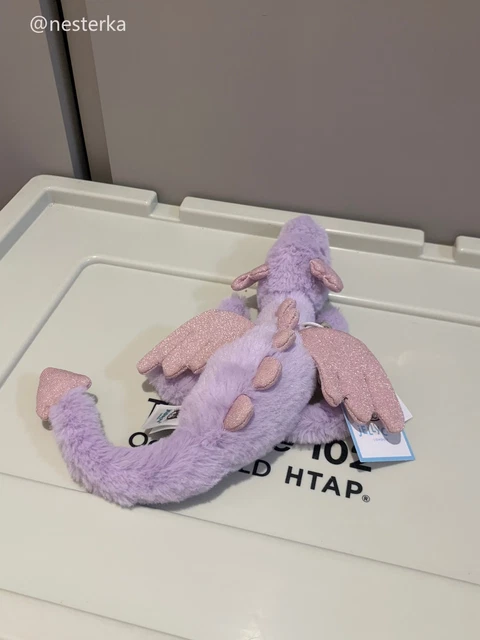 JELLYCAT PURPLE DRAGON Bag Charm Cute Keychain New with Tags with Dust ...