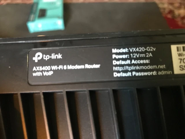 TP-LINK AX5400 WIFI 6 Modem Router with VoIP VX420-G2v EUR 21,23 ...