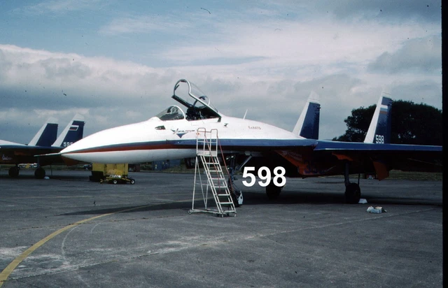 2 X 598 : Sukhoi Su-27A Flanker : Russian Air Force : 35mm slide Kodak ...