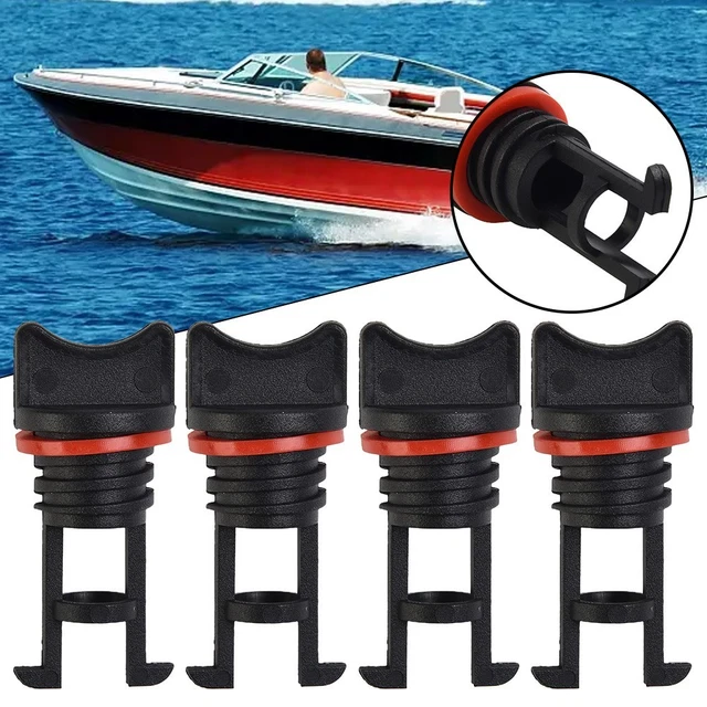4PCS BOAT DRAIN Bungs with Retainer Lugs for Marine Standard Coarse ...
