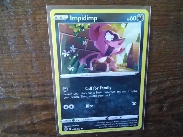 IMPIDIMP VMAX 092/172 Climax Holo Full Art pokemon Card NM ex gx vstar ...