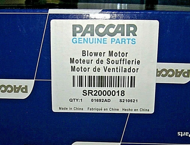 ~NEW GENUINE PACCAR Part ~ Oem ~ Hvac Blower Motor Assembly ~ Sr2000018 ...
