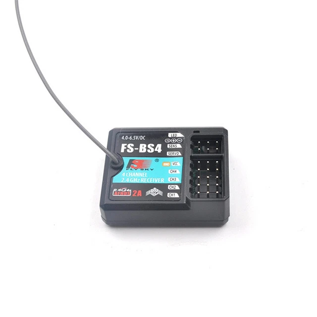 FS-BS4 2.4G 4CH Receiver with Gyro Stabilization For Flysky FS-IT4S FS ...