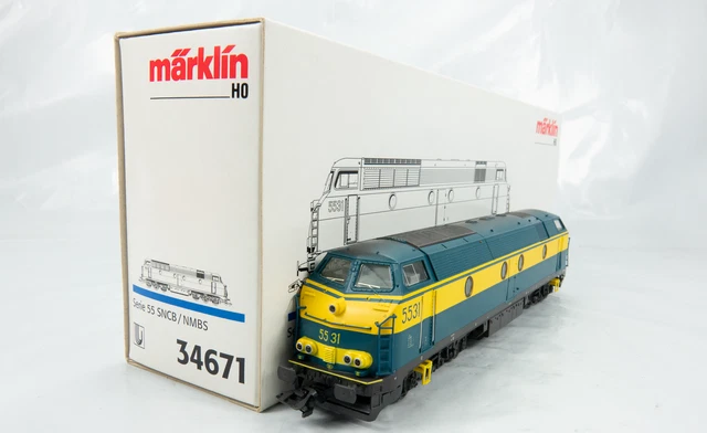 MÄRKLIN 34671 DIESELLOK Serie 55 der SNCB Ep IV DCC, Sehr guter Zustand ...