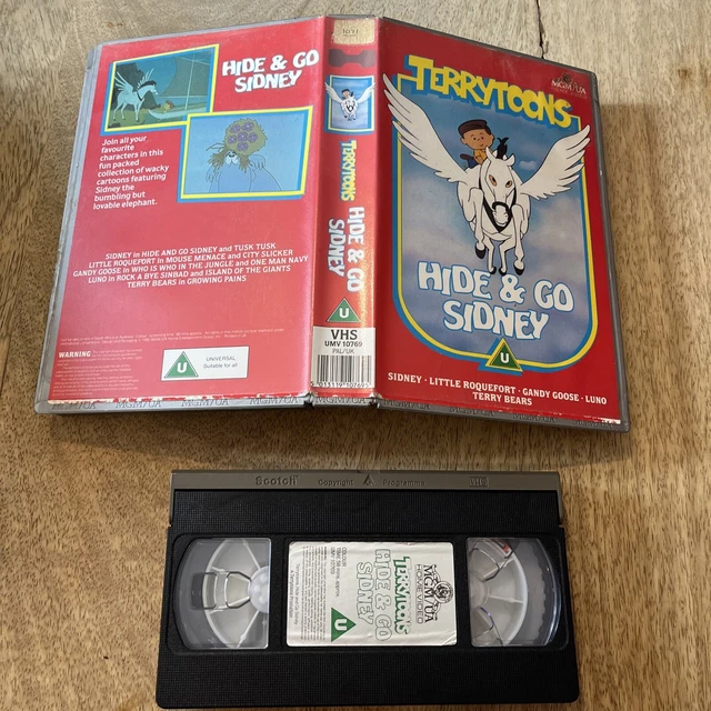 VERY RARE TERRYTOONS HIDE & GO SIDNEY MGM HOME VIDEO VHS Ex Rental Big ...