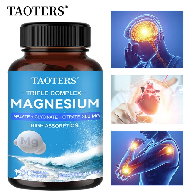 TRIPLE MAGNESIUM COMPLEX Capsules - Supports Muscle,Nerve,Heart & Brain ...