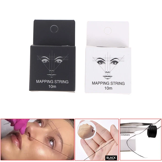 PRE INKED MAPPING String Microblading Eyebrow Marker Thread Line Tool ...