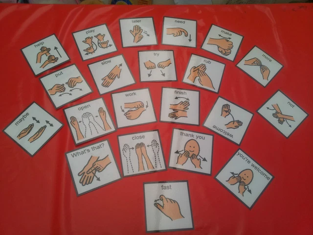21 SIGN LANGUAGE Pec Cards - Communication - Special Needs - Speech And ...