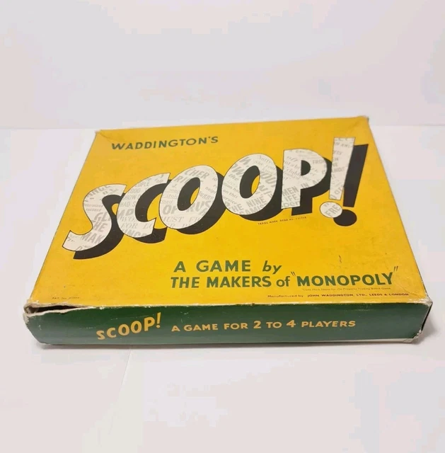 VINTAGE WADDINGTON'S SCOOP Journalism Newspaper Board Game ~1950s -Not ...