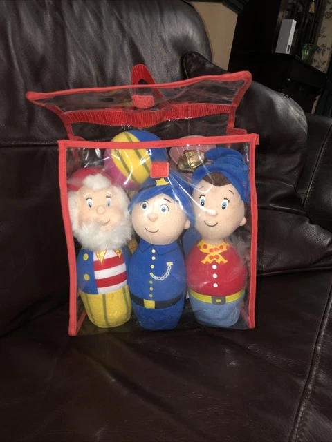 VINTAGE NODDY & Friends Skittles Bowling Soft Toy Game 6 Characters ...