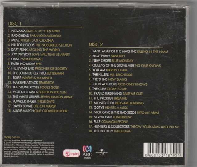 VARIOUS – TRIPLE J Hottest 100 Of All Time - 2 CDS $14.00 - PicClick AU