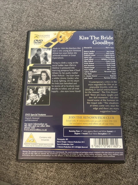 KISS THE BRIDE Goodbye Dvd Renown Pictures 1944 £6.49 - PicClick UK
