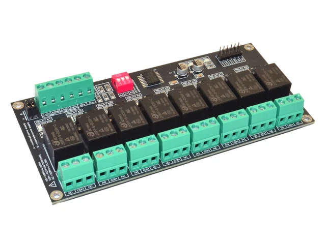 8 CHANNEL I2C Electromagnetic Relay Module Opto Isolated PCF8574 3.3V 5 ...