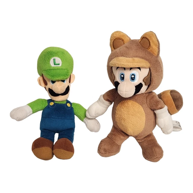 SUPER MARIO 3D Land Plush Mario in Tanooki Suit & Luigi £20.96 ...