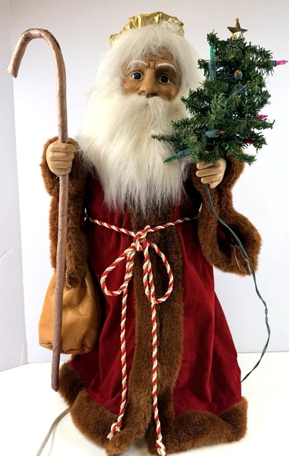 TELCO ANIMATED CHRISTMAS Santa Lighted Tree Original Motion-Ettes 24 ...