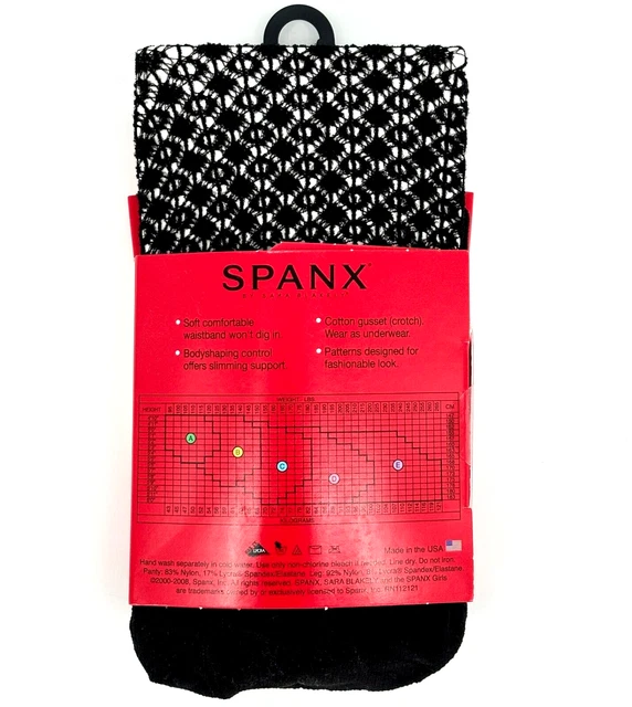 SPANX ORIGINAL BODYSHAPING Tight End Patterned Tights Women Sz D 040 ...