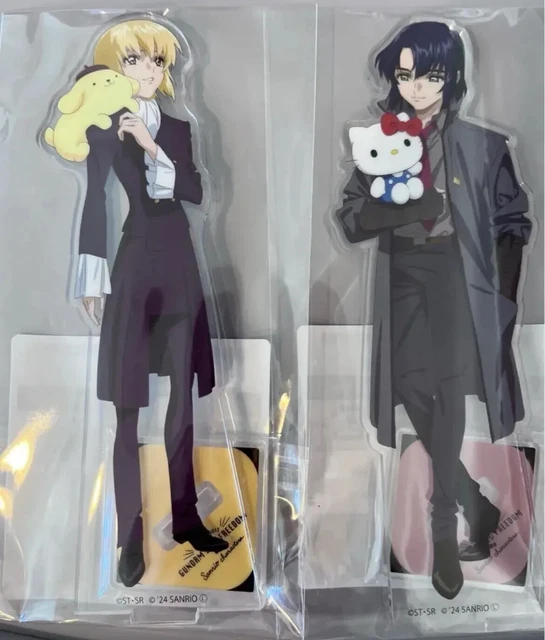 ENSEMBLE DE FIGURINES support acrylique Gundam Seedom x Sanrio 2024 ...