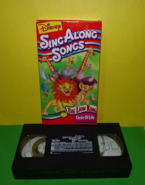DISNEY'S SING ALONG Songs The Lion King Circle of Life VHS Video Tape ...
