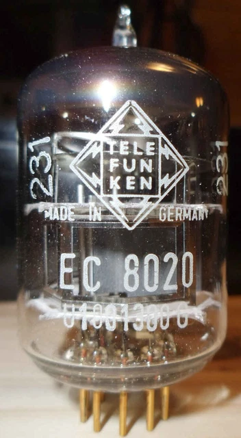 ELECTRON TUBE TELEFUNKEN EC8020 tube well tested with RoeTest V10 tube ...