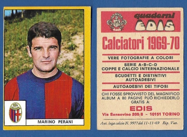 FIGURINA CALCIATORI EDIS 1969/70 - Nuova/New - Perani - Bologna EUR 2 ...