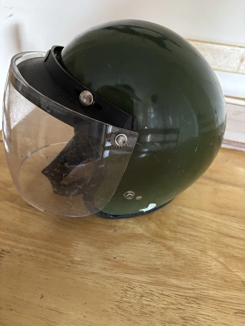 VINTAGE MOTORCYCLE SCOOTER Crash Helmet With Visor £14.99 - PicClick UK
