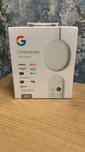 GOOGLE CHROMECAST WITH Google TV HD 2022 Model - Snow White - NEW ...