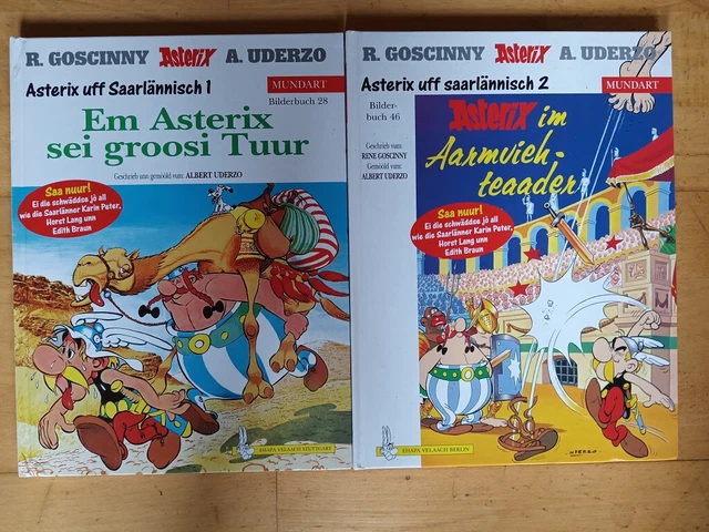 ASTERIX, 2 BÄNDE Asterix uff saarlännisch, Egmont Ehapa, neuwertig EUR ...