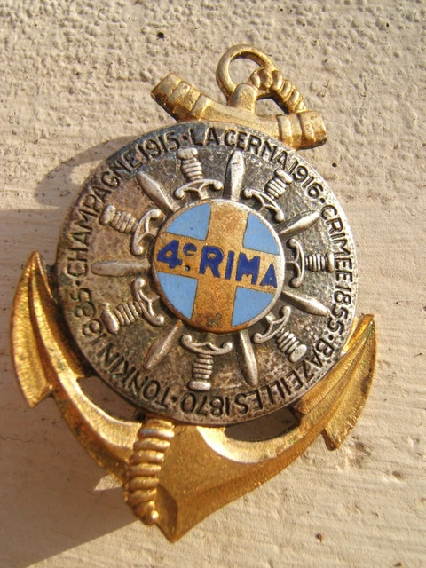 INSIGNE MILITAIRE - 4e RIMA REGIMENT INFANTERIE MARINE - Andor 680 EUR 3,45 - PicClick FR