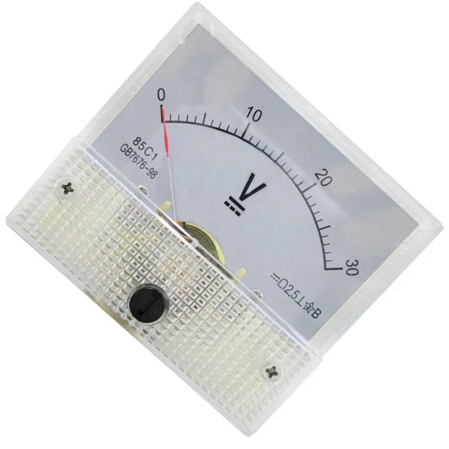 85 C1 PANNELLO Analogico Amperometro DC 0-30V Voltmetro. Misuratore di ...