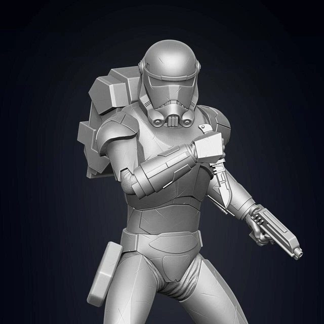 HUNTER BAD BATCH Resin 3d Printed Figure DIY model kit 1:6 scale £54.99 ...