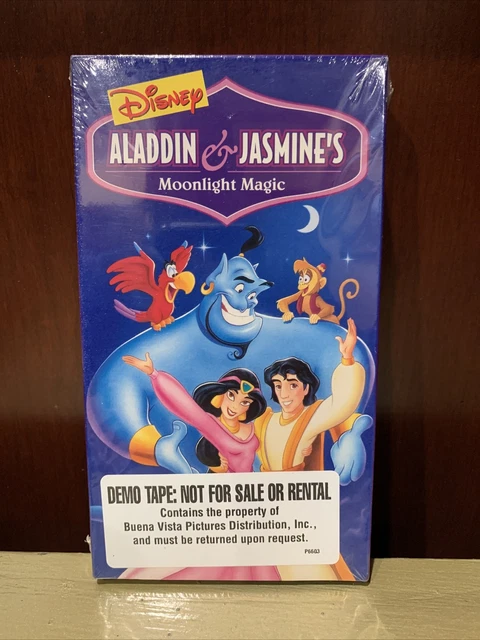 DISNEY'S ALADDIN AND Jasmines Moonlight Magic (VHS Demo Tape 1998) Seal ...