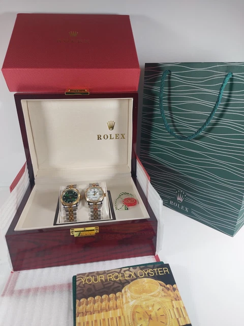 ROLEX REPLACEMENT LUXURY Wooden Watch Display Box / Case Complete With ...